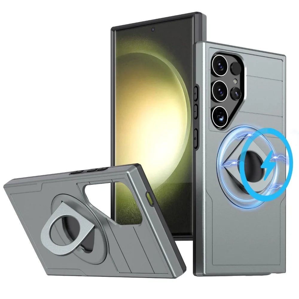 Shockproof Magnetic Case with Kickstand for Samsung Galaxy S24 Series ...